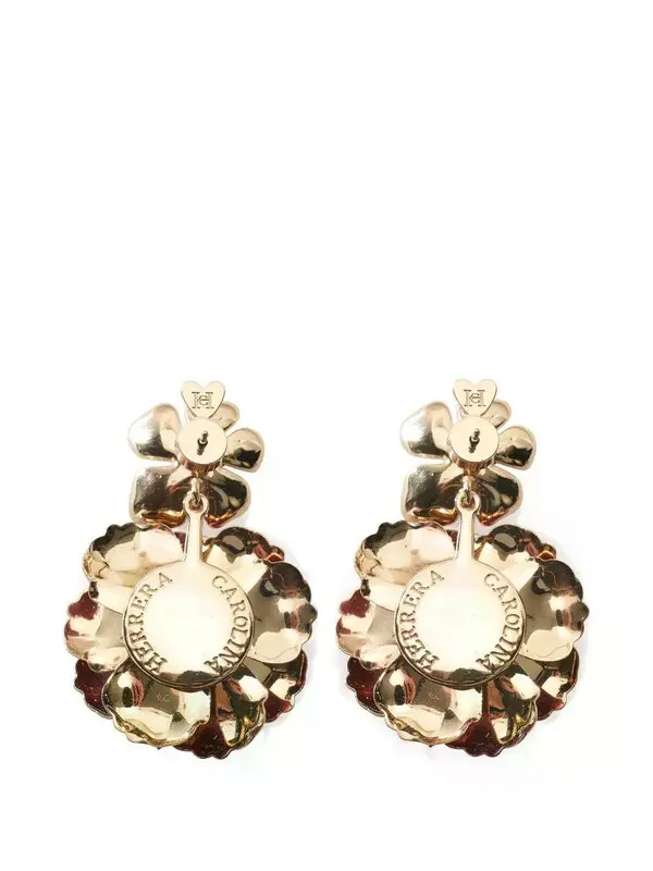 Carolina Herrera Flower Dangle Earrings