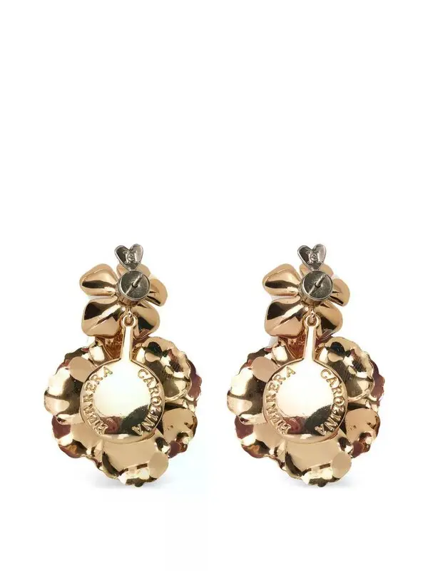Carolina Herrera Flower Dangle Earrings