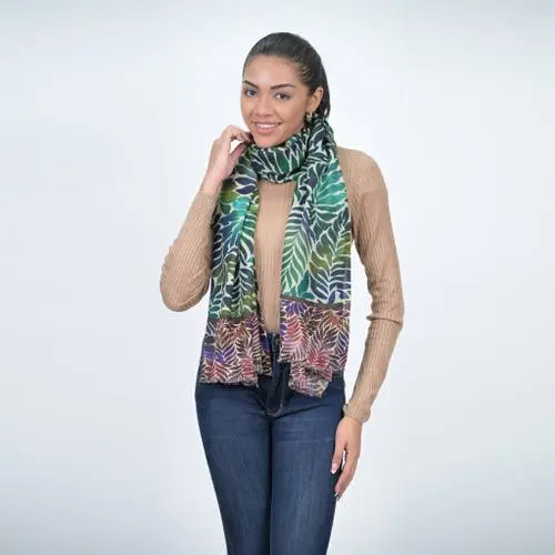 Vismaya Fern Wool Twill Scarf