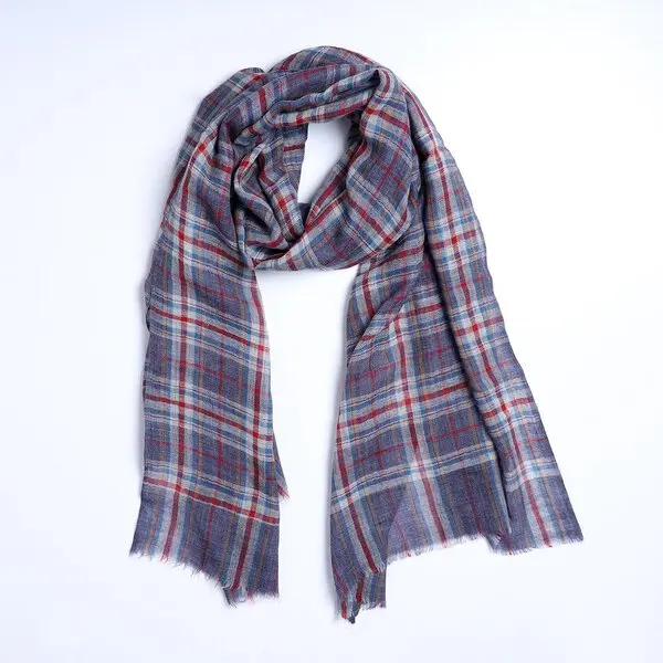Vismaya Scarf - Blue Plaid