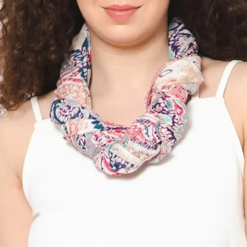 Vismaya Paisley Fringe Georgette Scarf