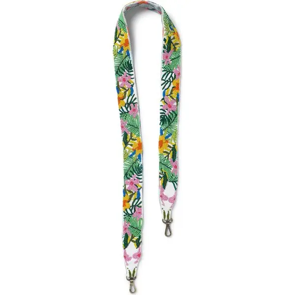 Vismaya Botanical Embroidered Strap - White