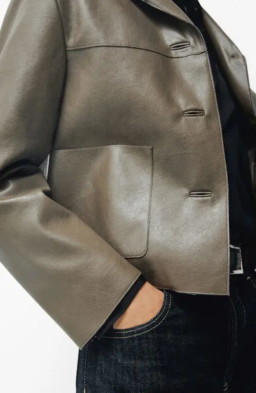 Mango Faux Leather Jacket