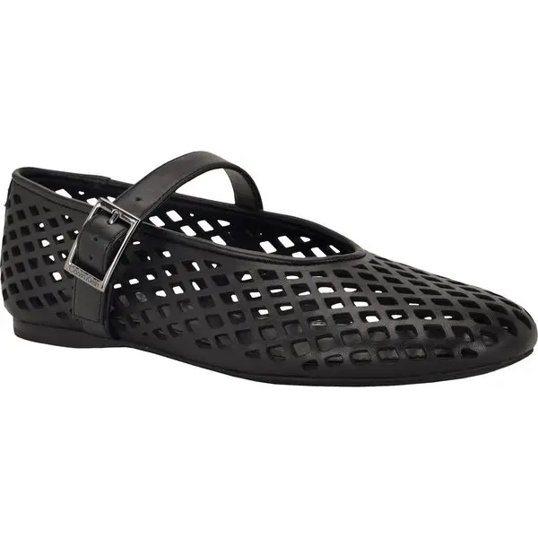 Calvin Klein Lauria Mary Jane Flat - Black Leather