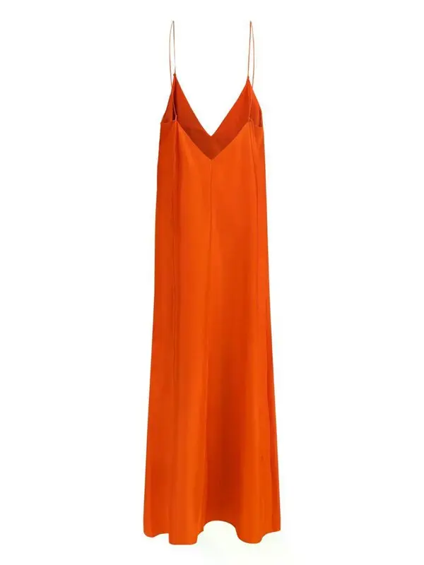RÓHE Spaghetti-strap V-neck Dress - Orange
