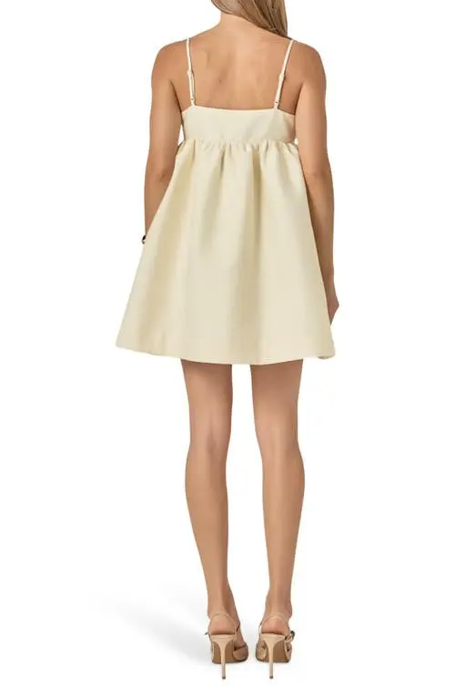 Endless Rose Rhinestone Bow Babydoll Mini Dress