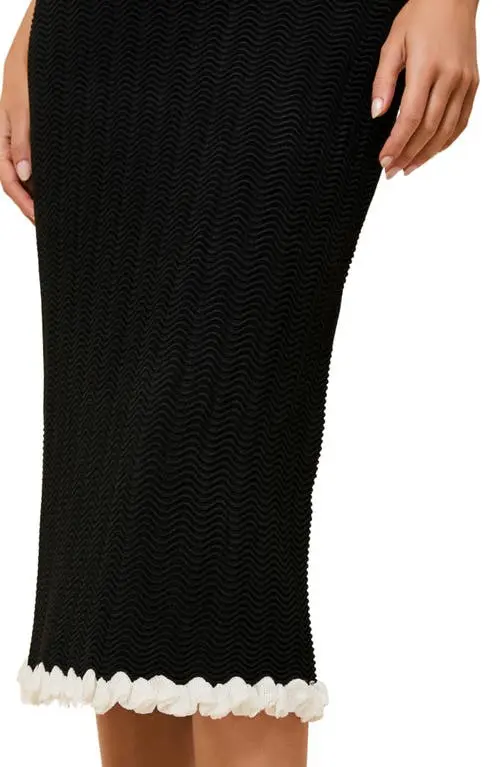 Solid & Striped The Diana Midi Sweater Skirt - Noir