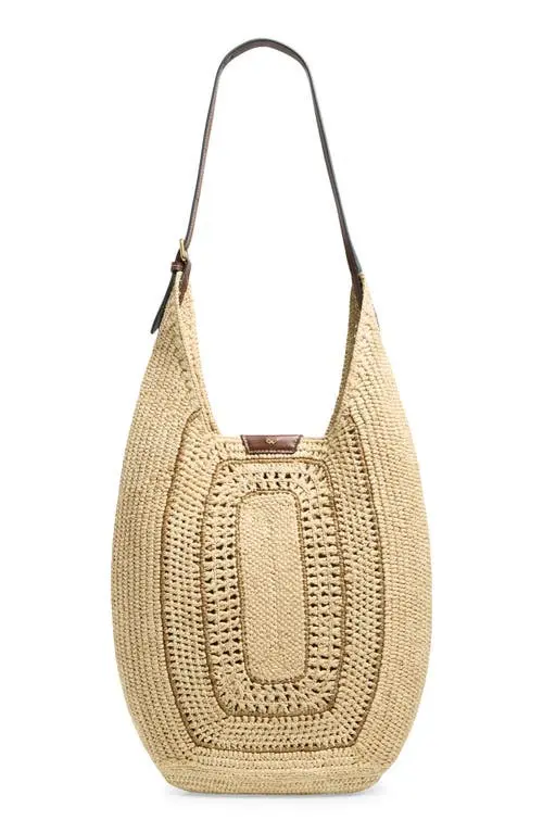 ANYA HINDMARCH Bow Woven Raffia Hobo Bag