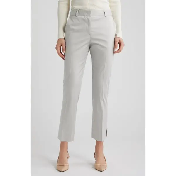 BOSS Tapria Crop Straight Leg Pants - Grey