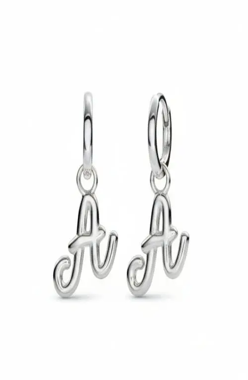 OAK & LUNA Mini Signature Initial Huggie Earrings - Letter A