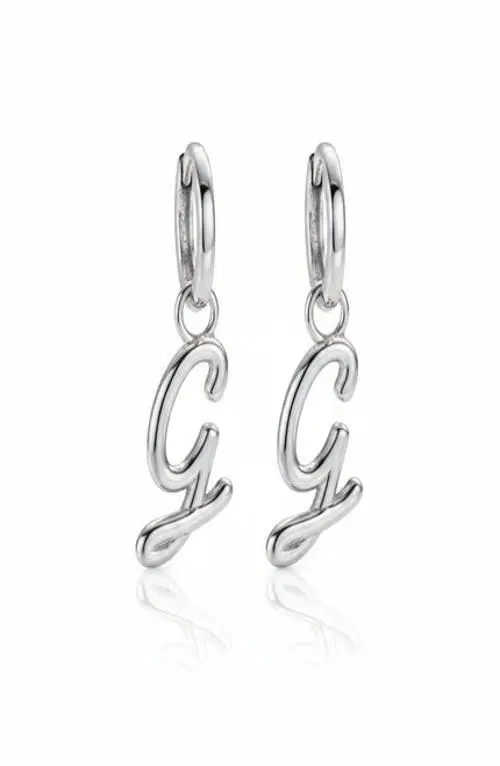 OAK & LUNA Mini Signature Initial Huggie Earrings - Letter G