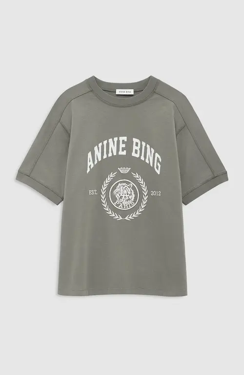 ANINE BING Jaylin Collegiate Tee - Washed Sage