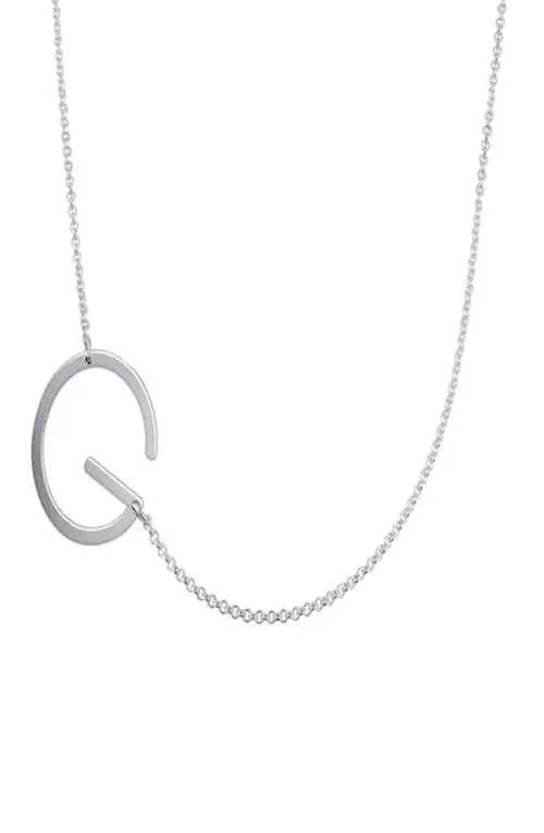 OAK & LUNA Sideways Initial Necklace - Letter G