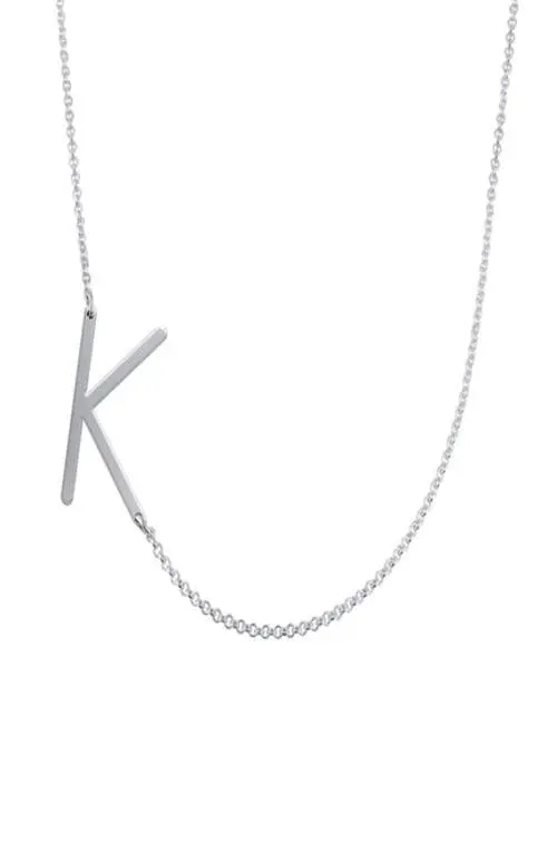 OAK & LUNA Sideways Initial Necklace - Letter K