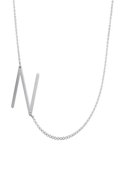 OAK & LUNA Sideways Initial Necklace - Letter N
