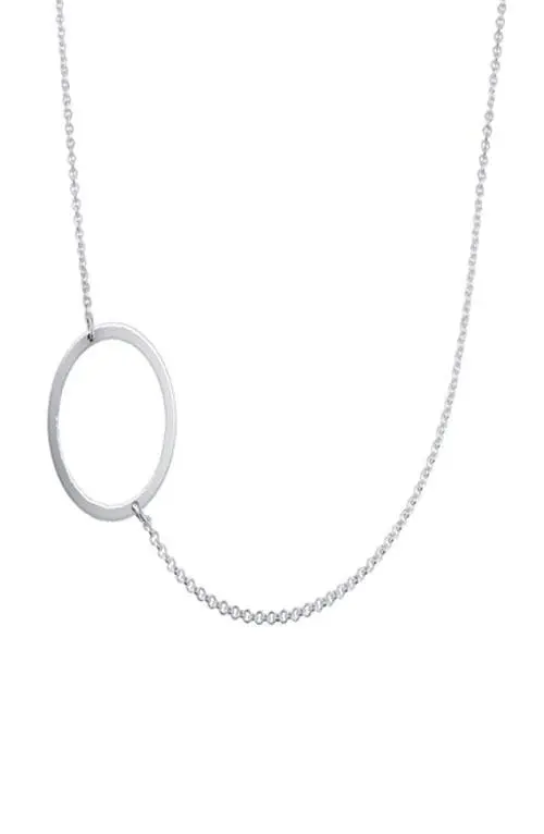 OAK & LUNA Sideways Initial Necklace - Letter O