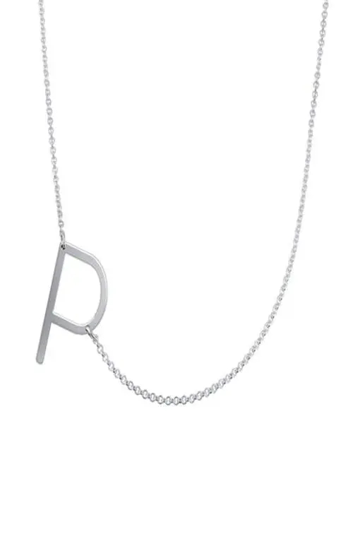 OAK & LUNA Sideways Initial Necklace - Letter P