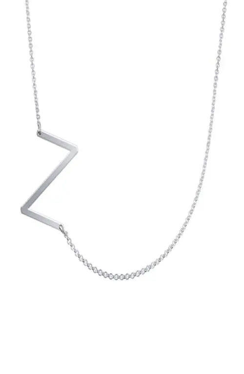 OAK & LUNA Sideways Initial Necklace - Letter Z