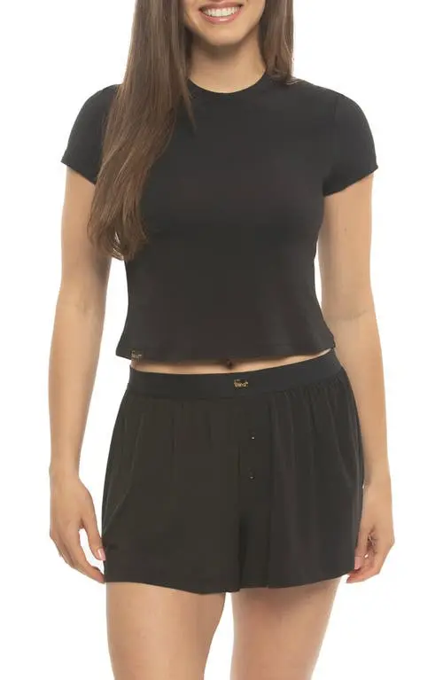 Felina Lena Short Pajamas - Black