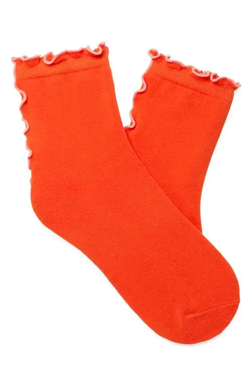 UGG Karsyn Ii Lettuce Edge Quarter Socks - Petal/lobster