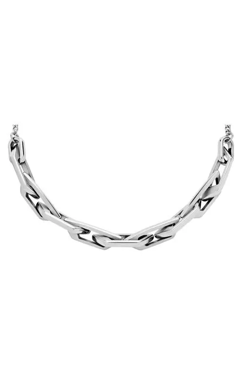 DIESEL® Stainless Steel Link Necklace - Silver