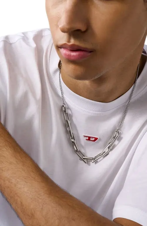 DIESEL® Stainless Steel Link Necklace - Silver