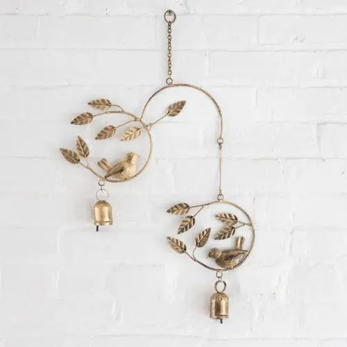 TEN THOUSAND VILLAGES Pyar Bird Iron Wind Chime
