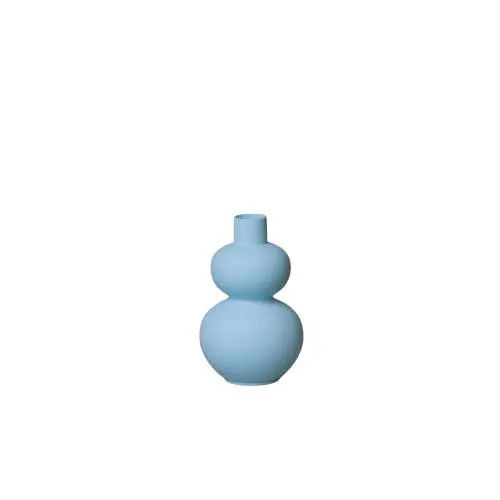 MIDDLE KINGDOM Matte Porcelain Mini Double Lobed Vase - Denim