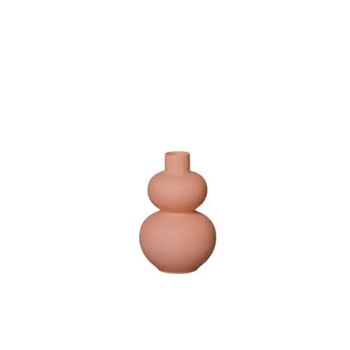 MIDDLE KINGDOM Matte Porcelain Mini Double Lobed Vase - Orange