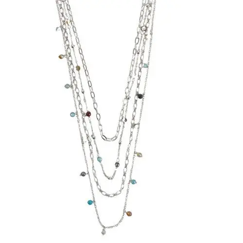 TEN THOUSAND VILLAGES Nanda Layered Beaded Necklace - Multi Color