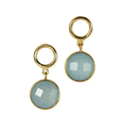 TEN THOUSAND VILLAGES Sona Chalcedony Gem Drop Earrings - Multi Color