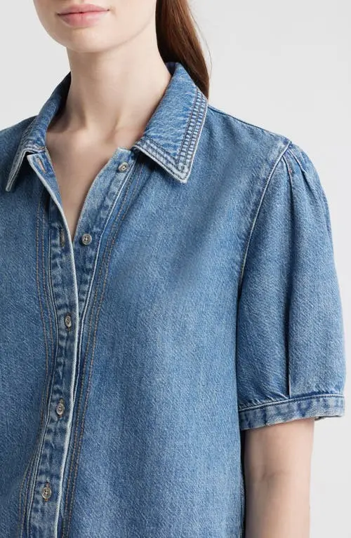 Rag & Bone Featherweight Taylor Short Sleeve Denim Shirt