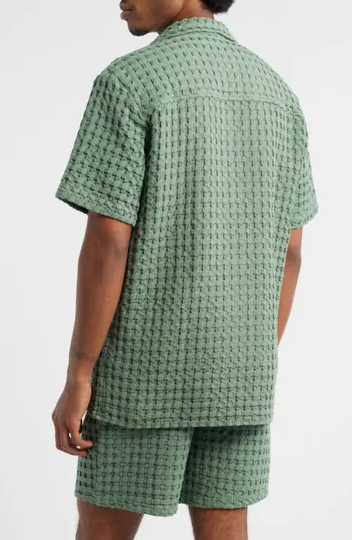 Oas Waffle Camp Shirt - Green