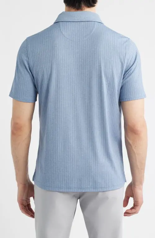 Johnston & Murphy Finn Rib Zip Polo - Blue