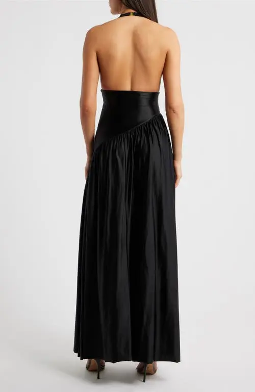 DELFI COLLECTIVE Rae Halter Gown - Black