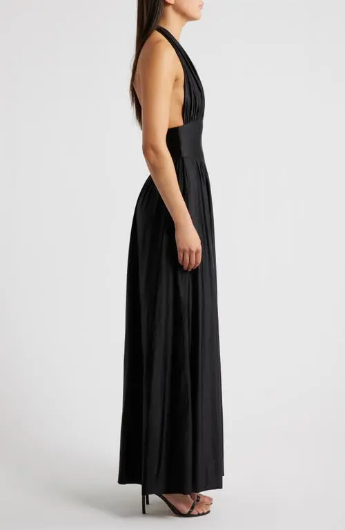 DELFI COLLECTIVE Rae Halter Gown - Black