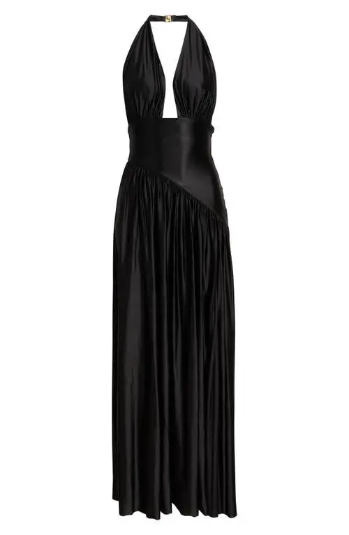 DELFI COLLECTIVE Rae Halter Gown - Black