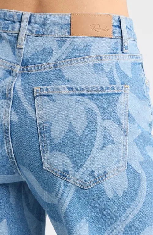 Rails Getty High-waist Wide-leg Jeans - Floral Laser