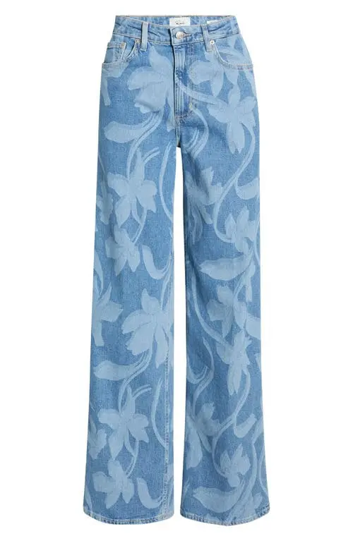 Rails Getty High-waist Wide-leg Jeans - Floral Laser