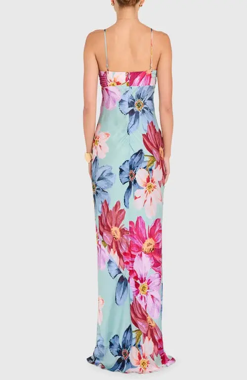 Amanda Uprichard Ira Floral Gown - Blue Multi