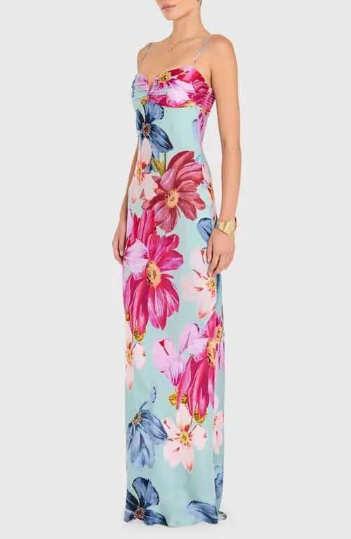 Amanda Uprichard Ira Floral Gown - Blue Multi