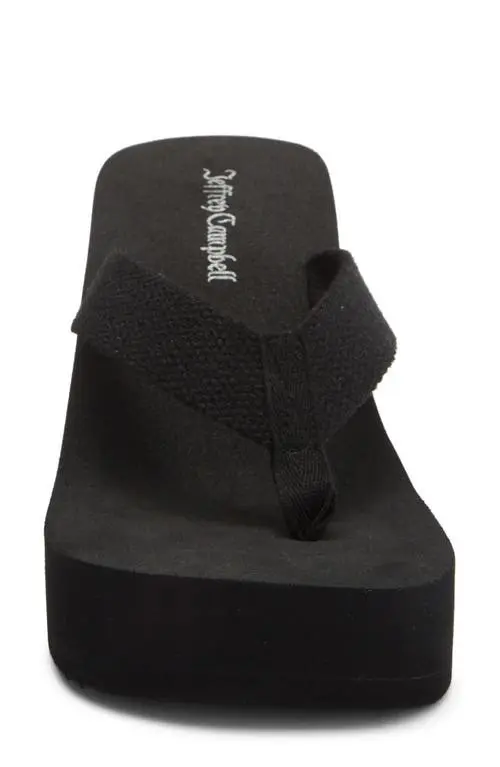 Jeffrey Campbell Astria Platform Wedge Sandal - Black