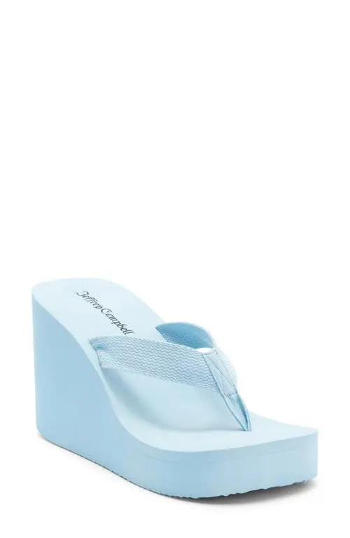 Jeffrey Campbell Astria Platform Wedge Sandal - Light Blue