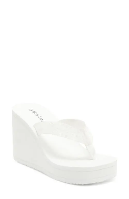 Jeffrey Campbell Astria Platform Wedge Sandal - White