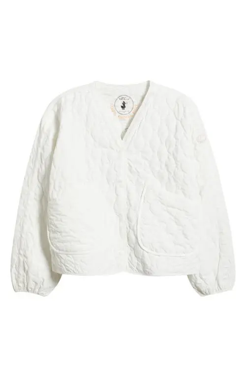 SAVE THE DUCK Fara Water Resistant Quilted Jacket - Off White
