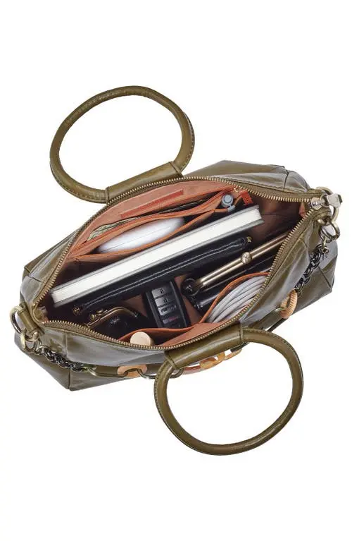 Hobo Medium Sheila Leather Satchel - Olive Veil