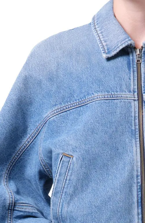AGOLDE Dixon Denim Bomber Jacket - Outbreak Medium Indigo