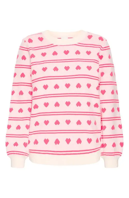 ICHI Ihbrielle Jacquard Heart Sweater