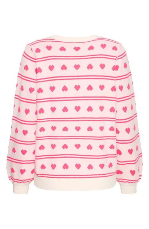 ICHI Ihbrielle Jacquard Heart Sweater