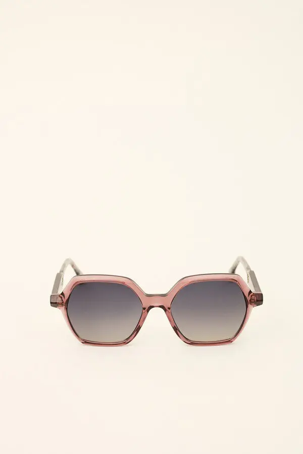 Ba&sh Lizbet Hexagonal Sunglasses - Pink